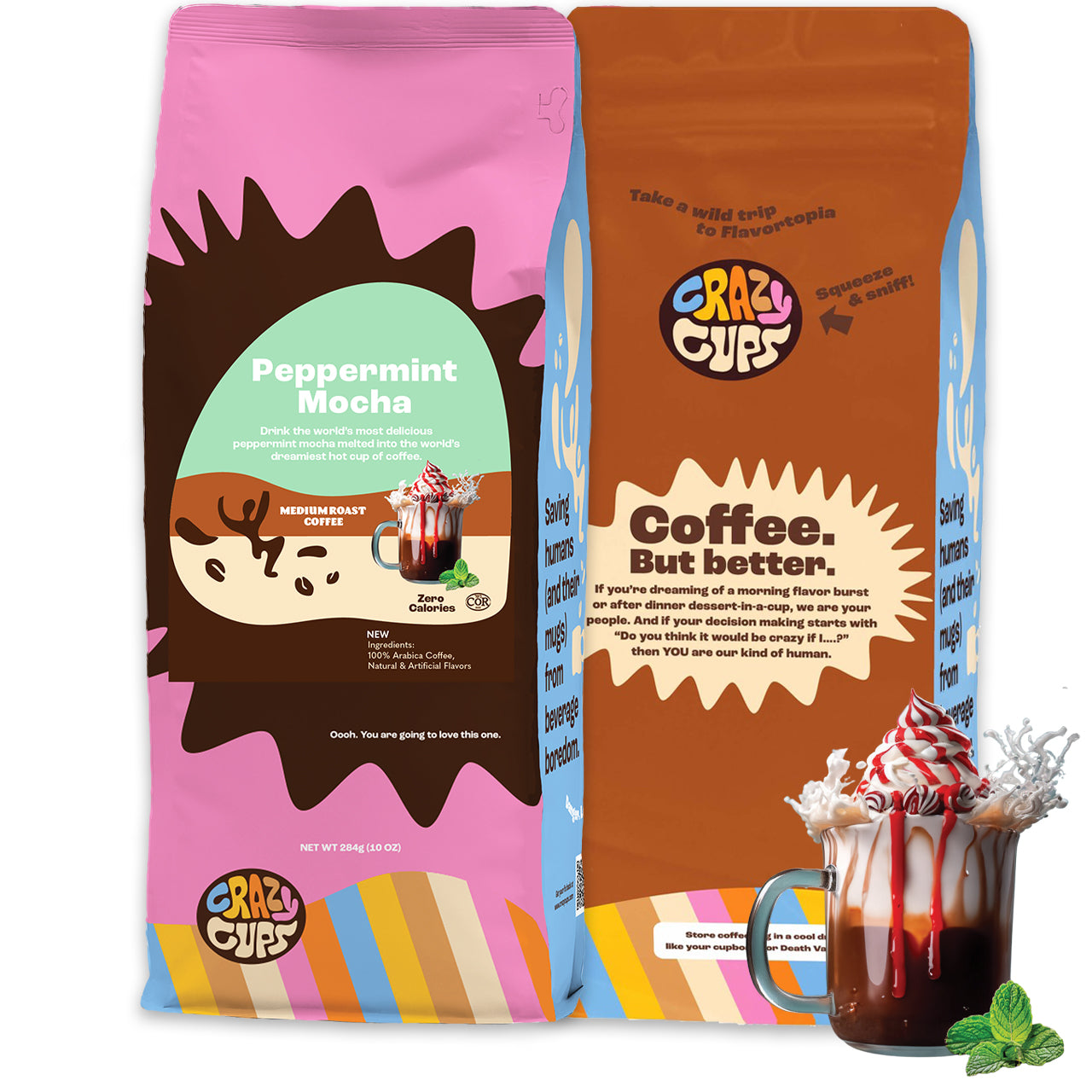Peppermint Mocha Ground – Crazy Cups